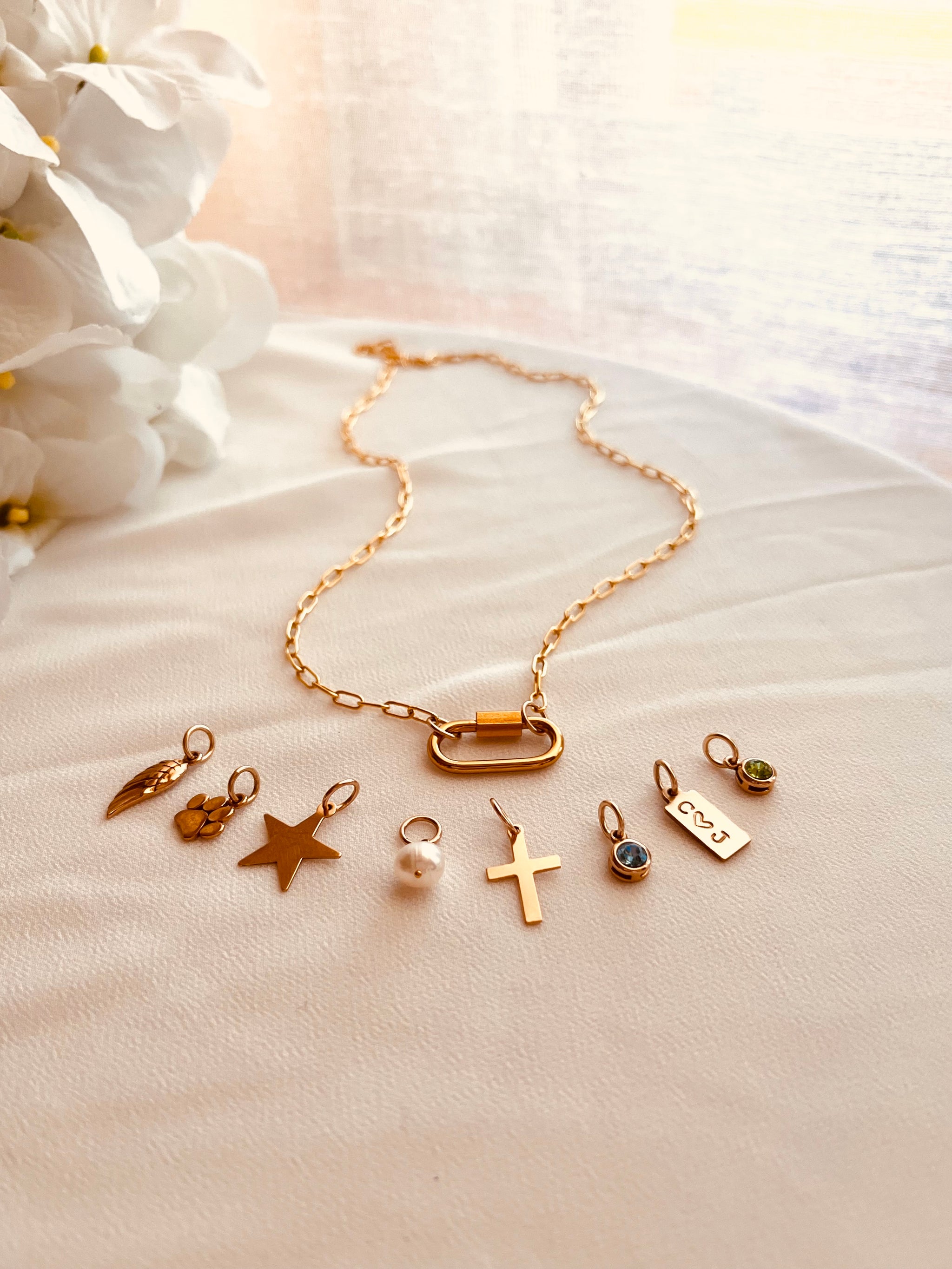 Waterproof Gold Charm Necklace – Personalized Necklace for Mom – Coco ...