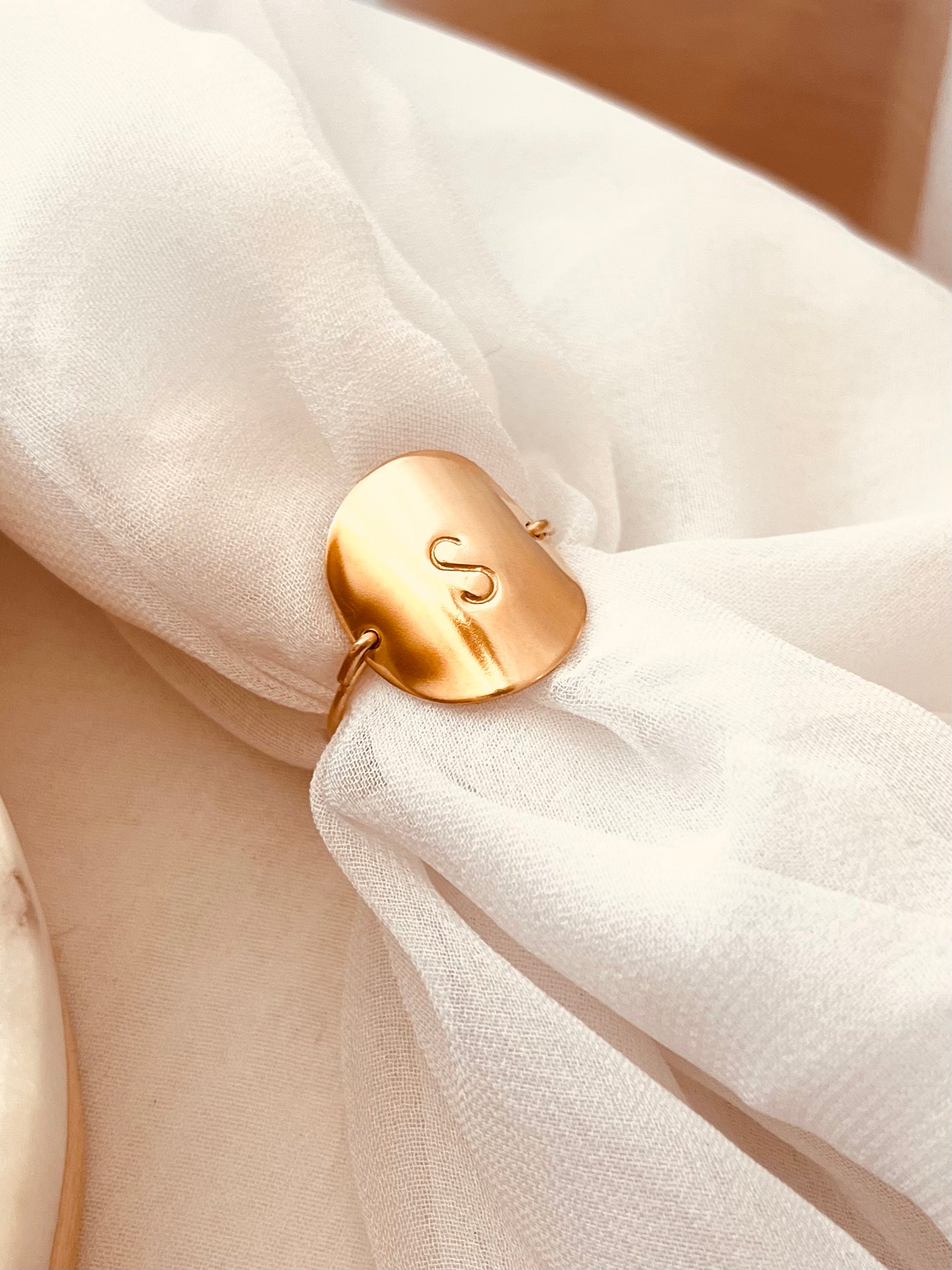 Initial Disc Ring 3/4” – Coco Wagner Design