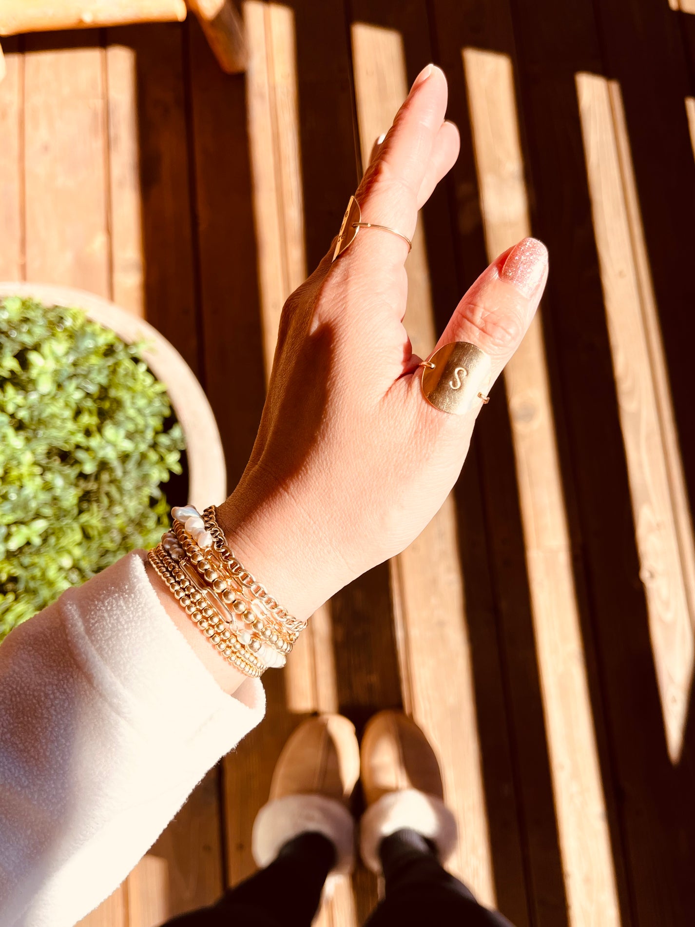 Initial Disc Ring 3/4” – Coco Wagner Design